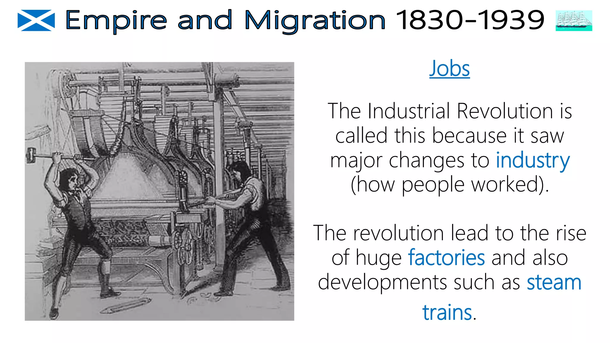 Migration and Empire - industrial revolution | PPT