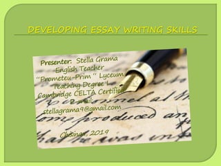 Essay Writing Skills Ppt