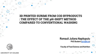 3d printing use of surimi | PPT