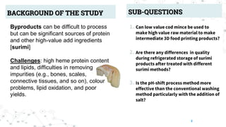 3d printing use of surimi | PPTX