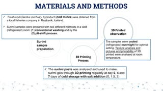 3d printing use of surimi | PPT