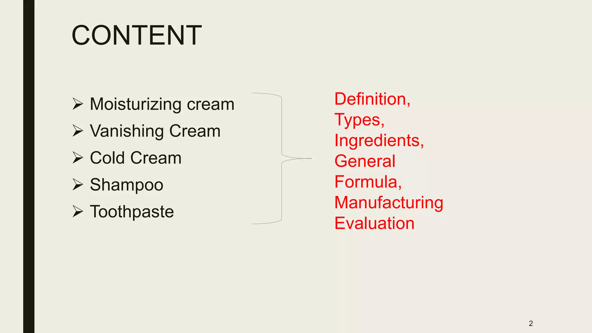 building blocks for different cosmetics | PPTX