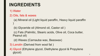 building blocks for different cosmetics | PPTX