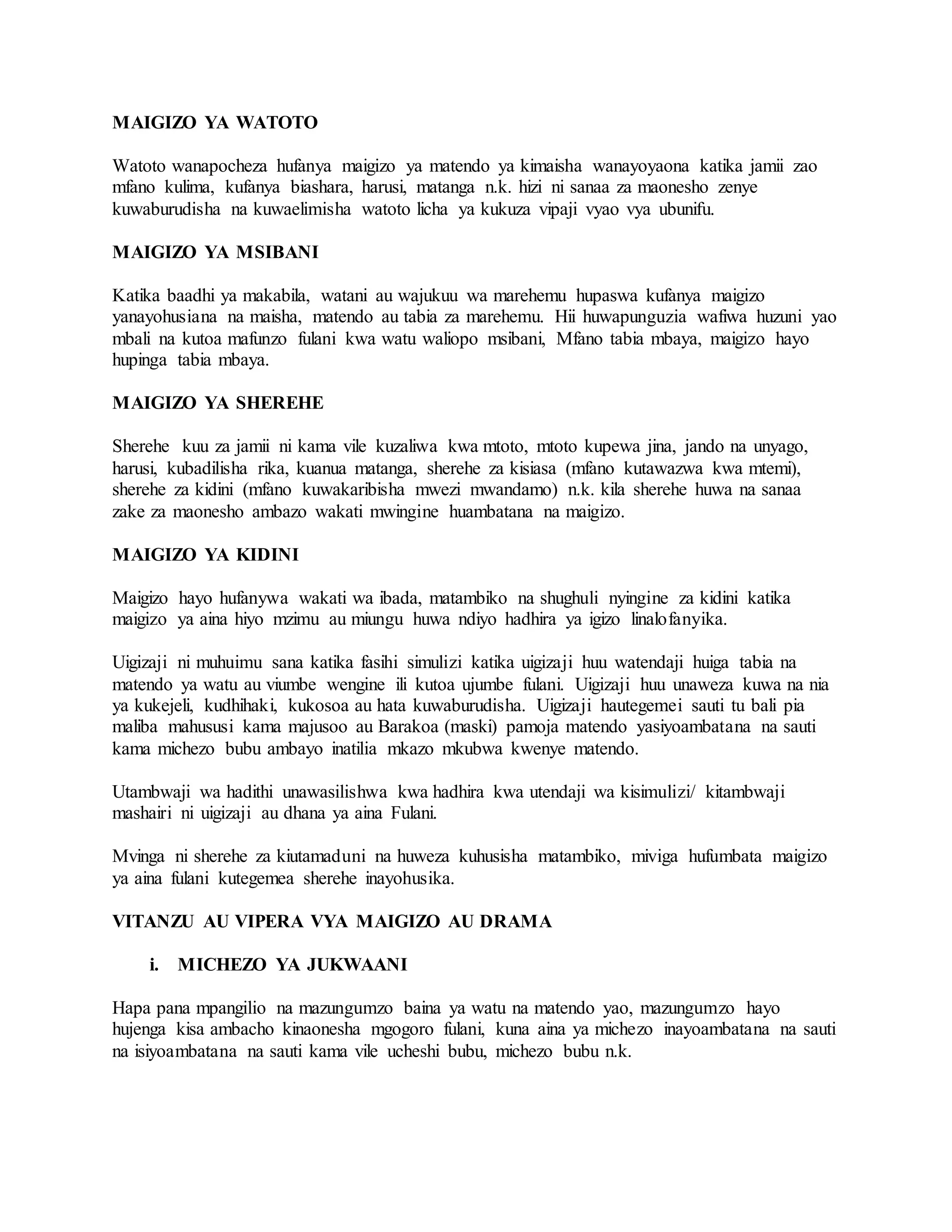 MAENDELEO YA FASIHI SIMULIZI | DOCX