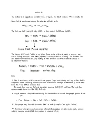 INORGANIC CHEMISTRY 1.1-EXTRACTION OF METALS | PDF