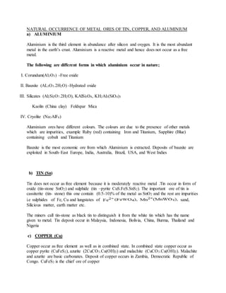 INORGANIC CHEMISTRY 1.1-EXTRACTION OF METALS | DOCX
