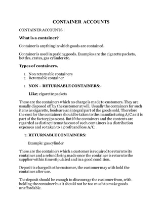 CONTAINER ACCOUNTS | DOCX