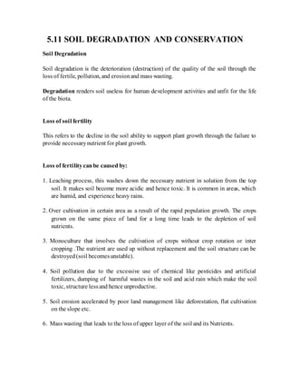 SOIL DEGRADATION AND CONSERVATION | DOCX