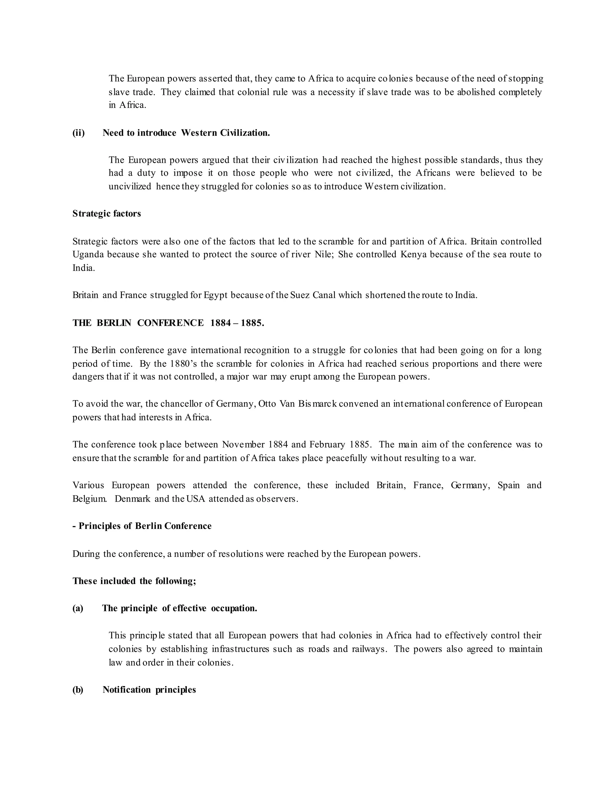 IMPERIALISM AND TERRITORIAL DIVISION OF THE WORLD (COLONIZATION OF ...