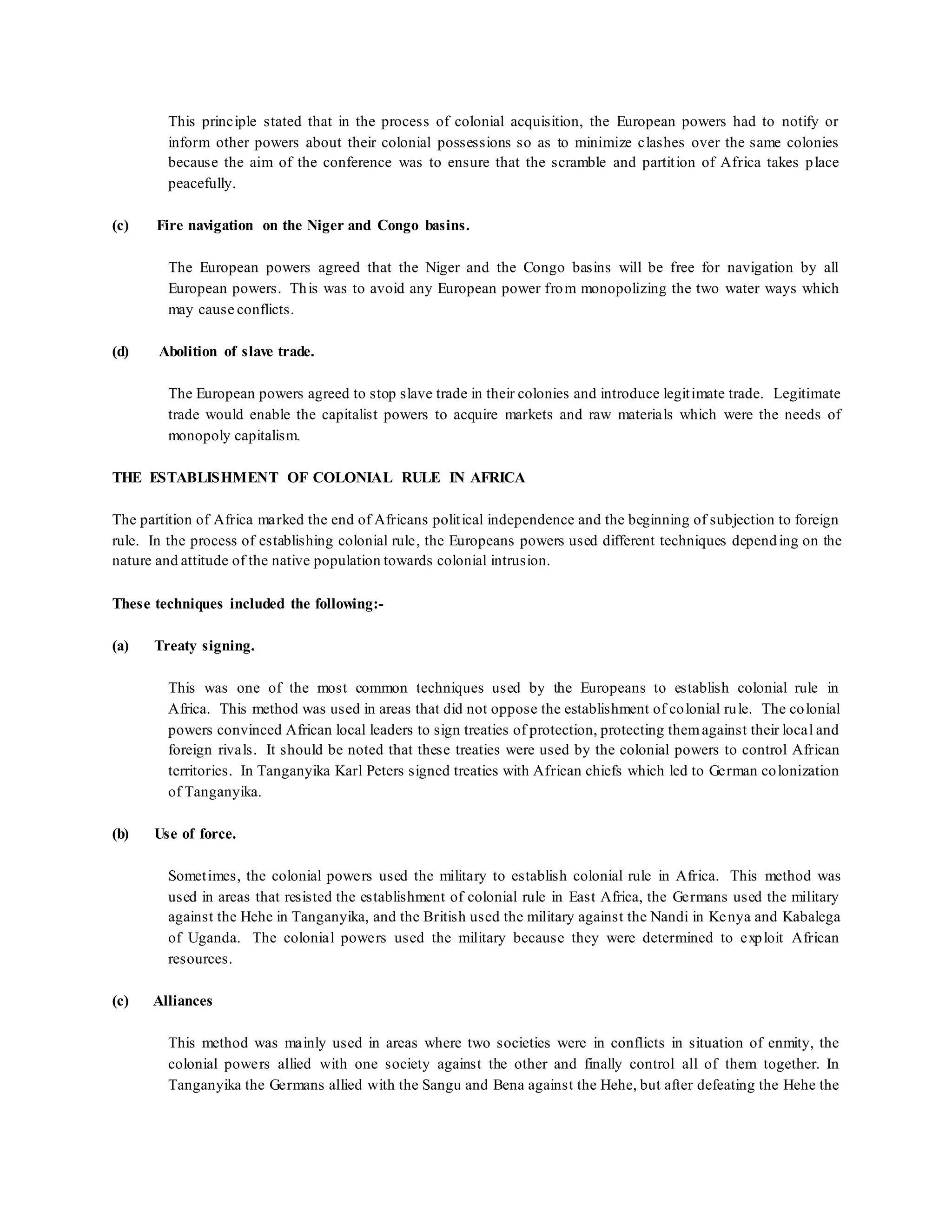 IMPERIALISM AND TERRITORIAL DIVISION OF THE WORLD (COLONIZATION OF ...