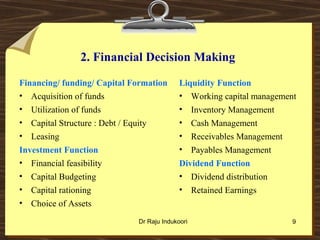 Corporate Finance Objectives and Functions | PPT