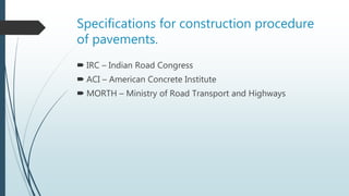 Types of pavement construction procedure | PPTX