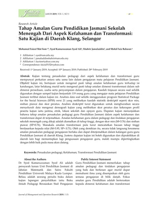 3. tahap amalan guru pendidikan jasmani sekolah | PDF