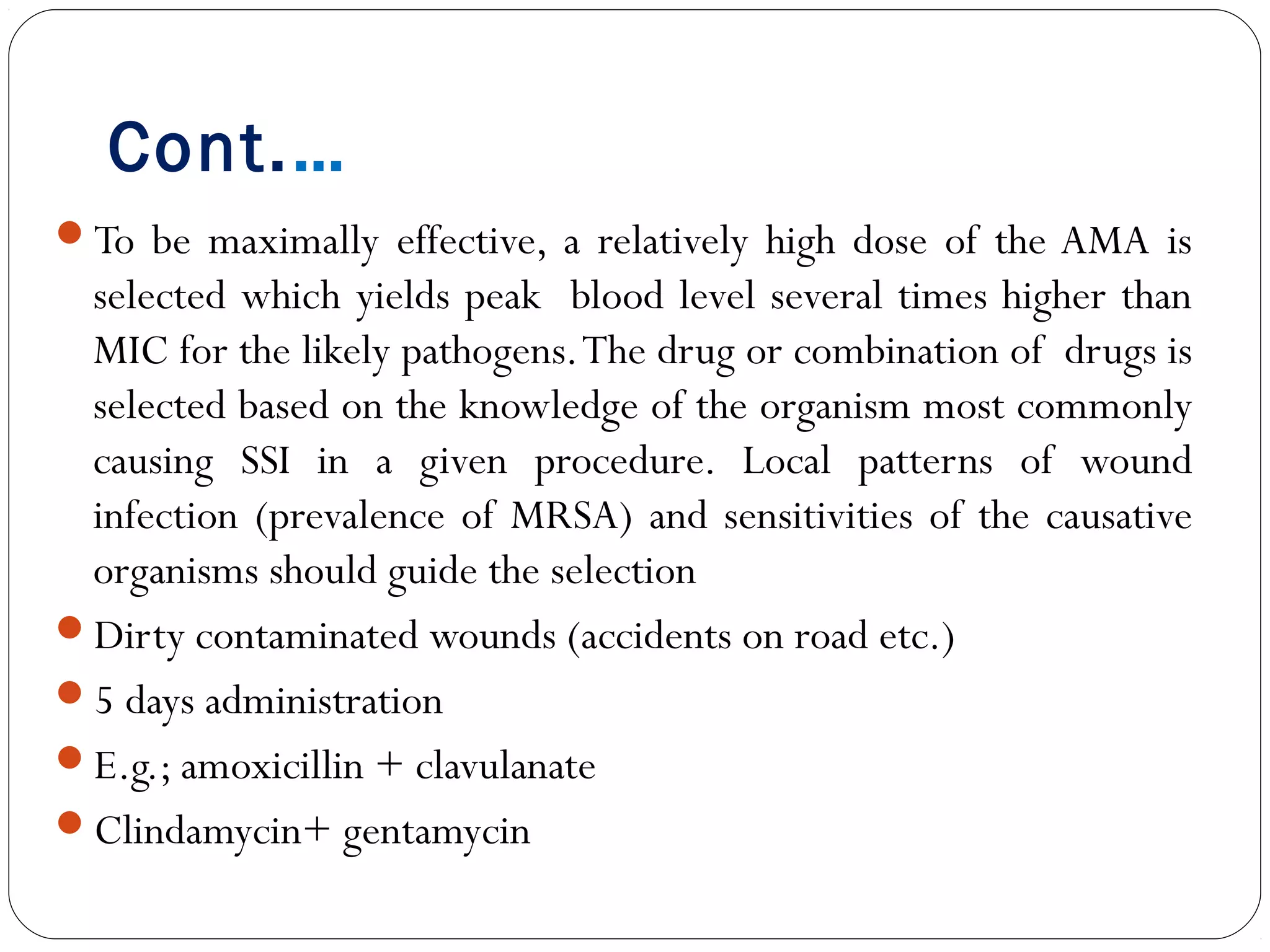 3. prophylactic use of Anti-microbial agents | PPT