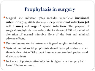3. prophylactic use of Anti-microbial agents | PPT