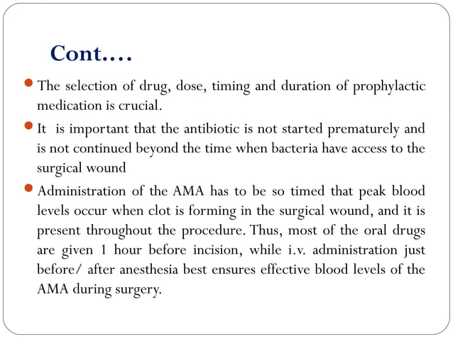 3. prophylactic use of Anti-microbial agents | PPT
