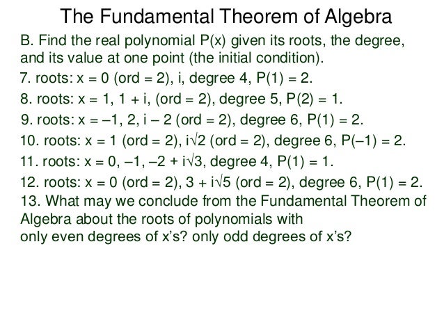 Fundamental Theorem Of Algebra