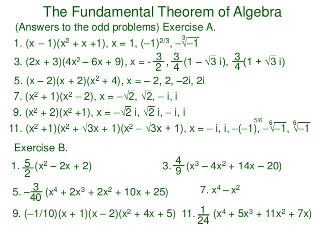 3.3 the fundamental theorem of algebra t