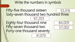 3. reading and writing numbers activities | PPTX
