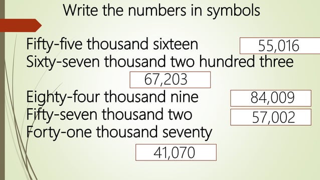 3. reading and writing numbers activities | PPTX