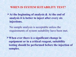 Chromarogaphy system suitability ppt | PPT