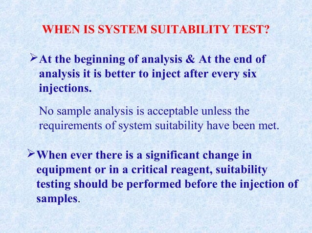 Chromarogaphy system suitability ppt | PPT