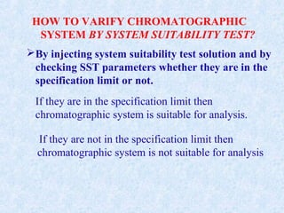Chromarogaphy system suitability ppt | PPT