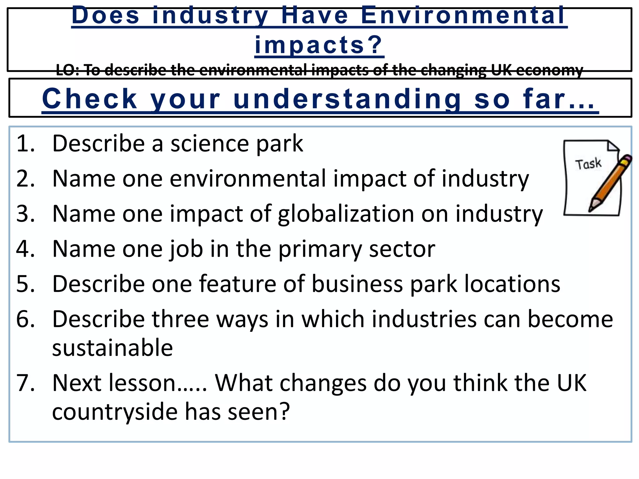 3. Environmental impacts of industry | PPTX