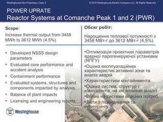 Технології компанії Westinghouse по підвищенню потужності діючих ...
