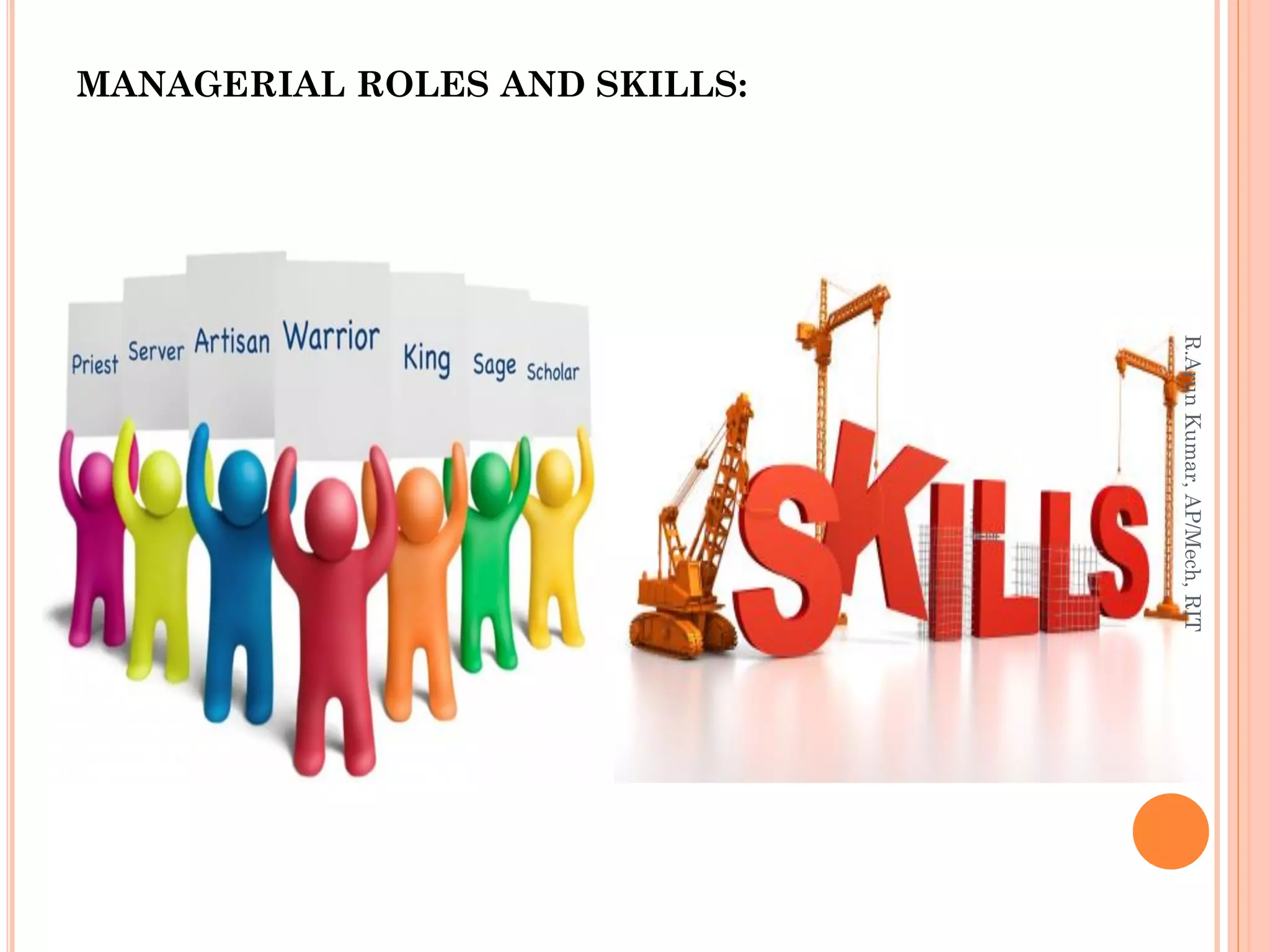 Types of managers, Managerial roles and skills | PDF