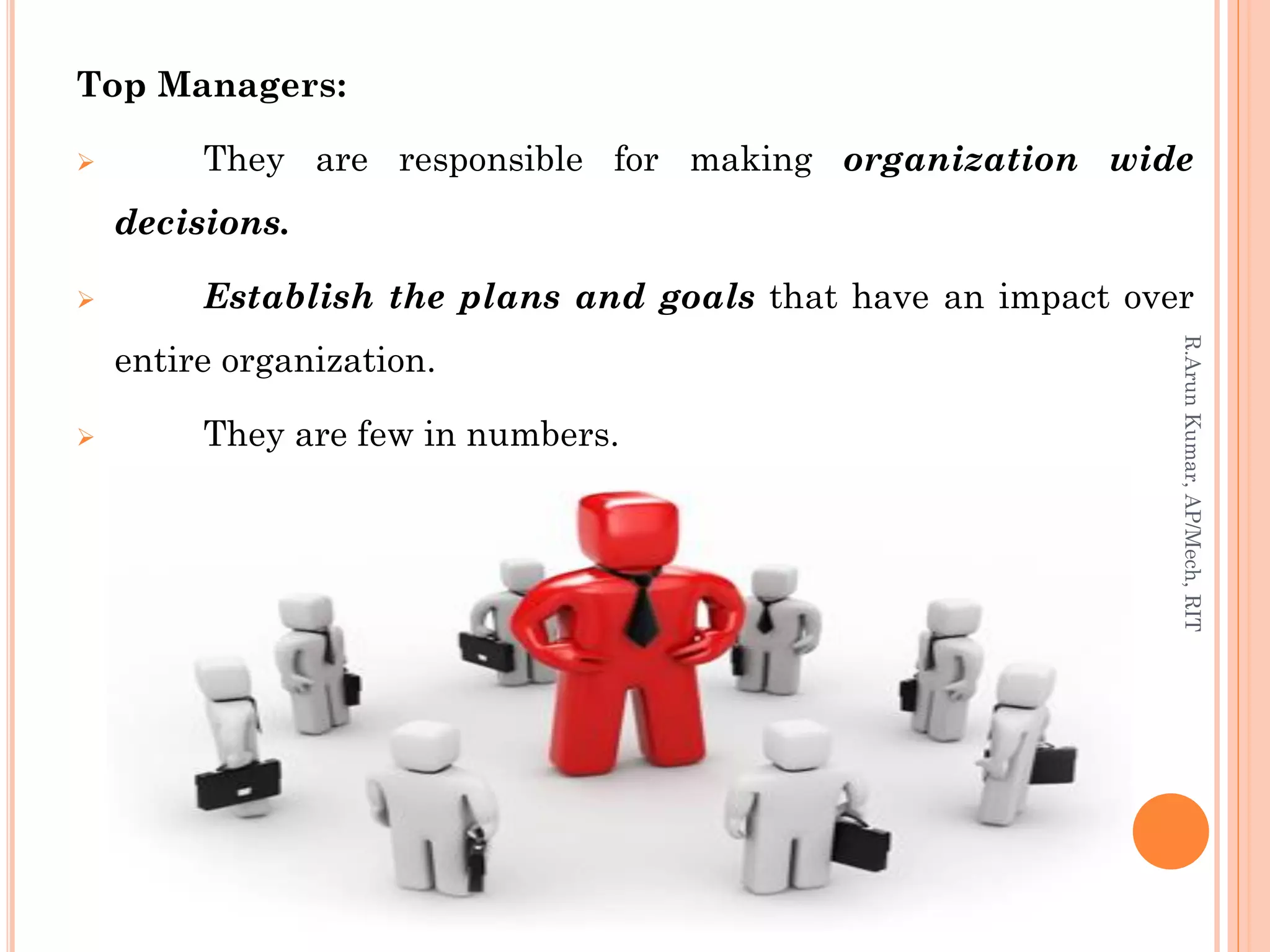 Types of managers, Managerial roles and skills | PDF