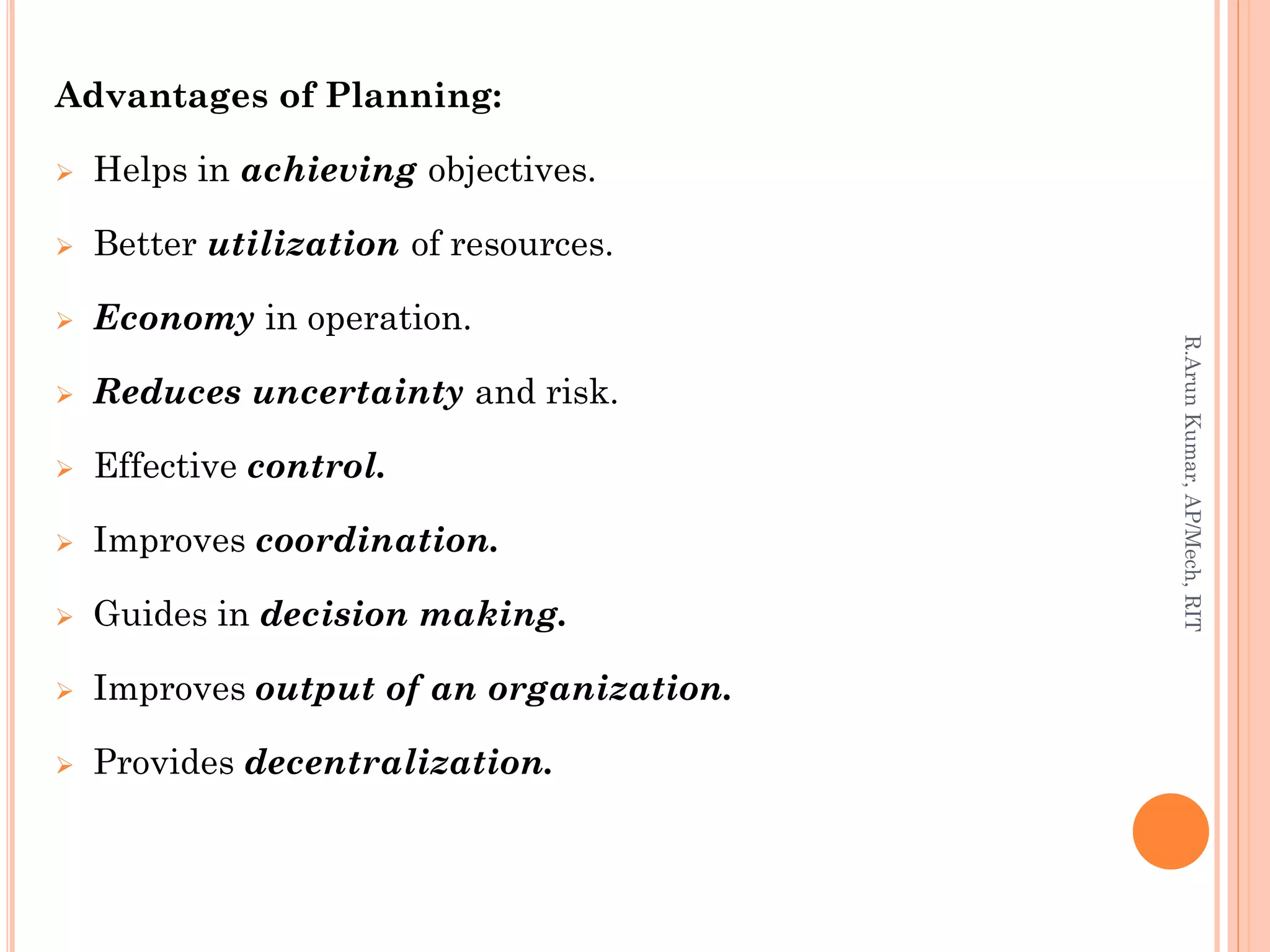 Types of planning | PDF