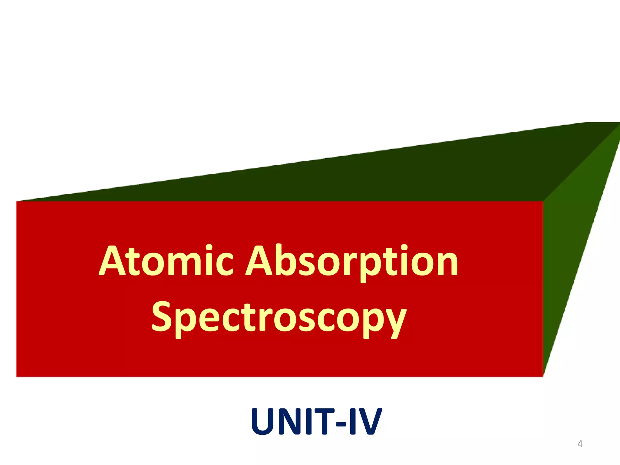 Atomic Absorption Spectroscopy | PPTX