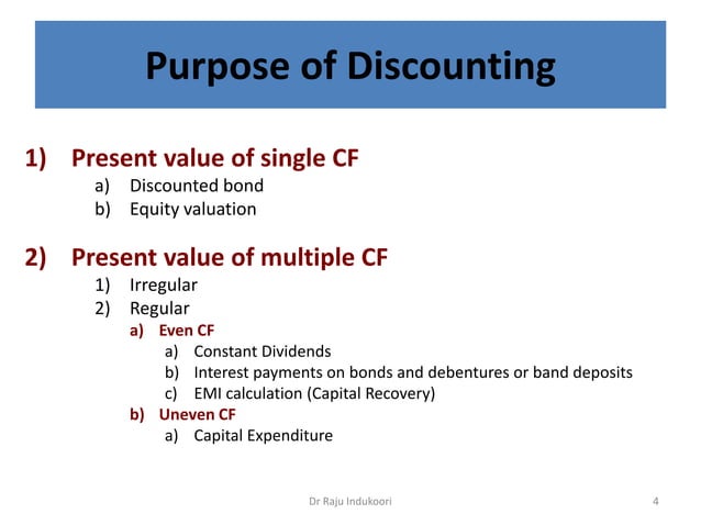 Discounting - Present Value of Money | PPTX