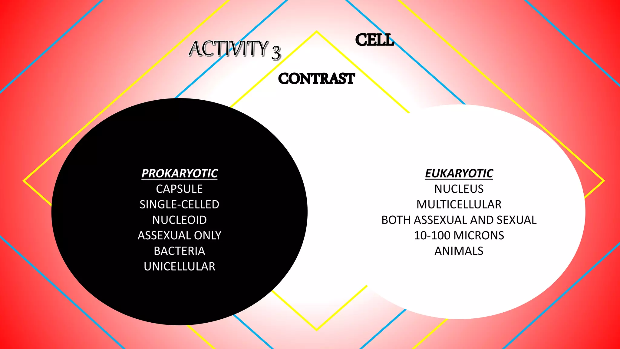3. prokaryotic vs eukaryotic cells | PPTX