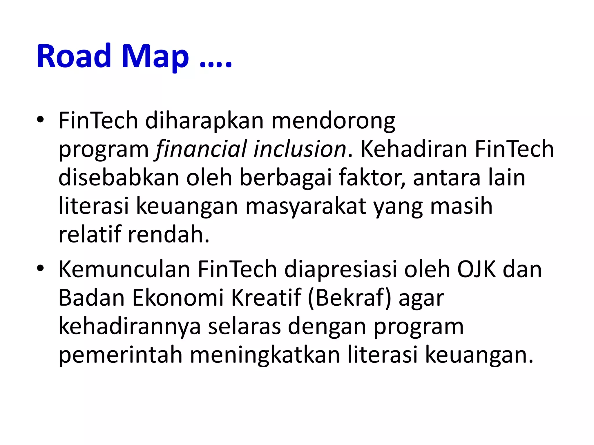 Road Map Fintech di Indonesia _ Materi Training "Financial Technology ...