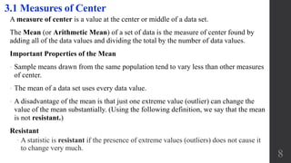 3.1 Measures of center | PPTX