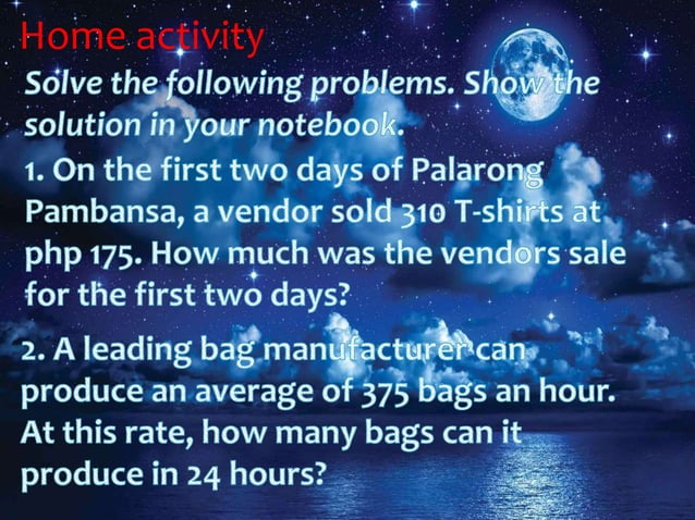 3.solving routineandnonroutinewordproblemsinvolvingmultiplicationofwhilenumbersincludingmoney | PPT