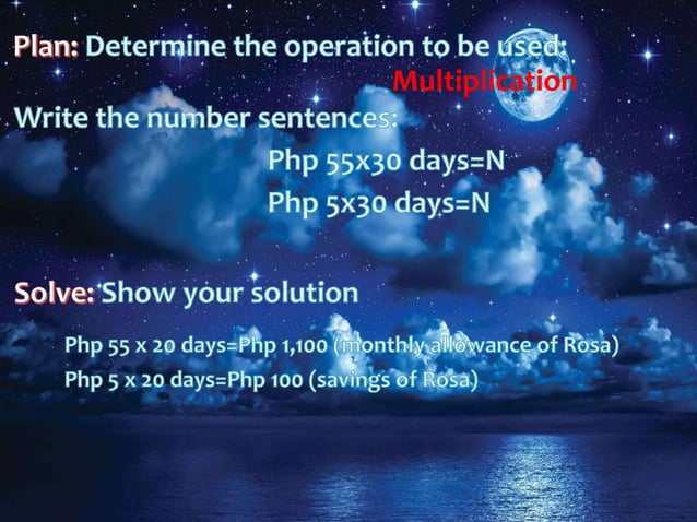 3.solving routineandnonroutinewordproblemsinvolvingmultiplicationofwhilenumbersincludingmoney | PPT