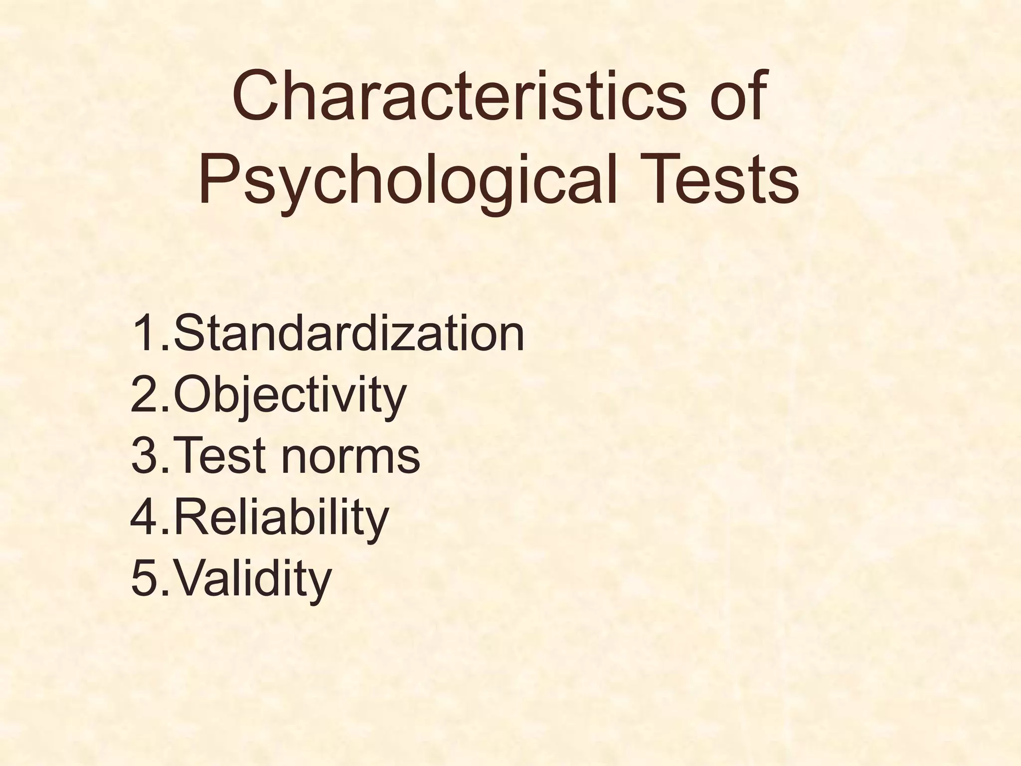 3. characteristics of psychological tests S.Lakshmanan Psychologist | PDF