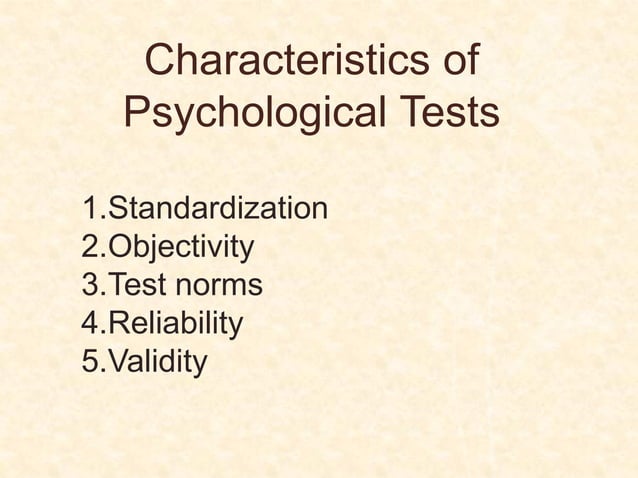 3. characteristics of psychological tests S.Lakshmanan Psychologist ...
