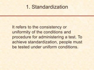 Standardization Psychology