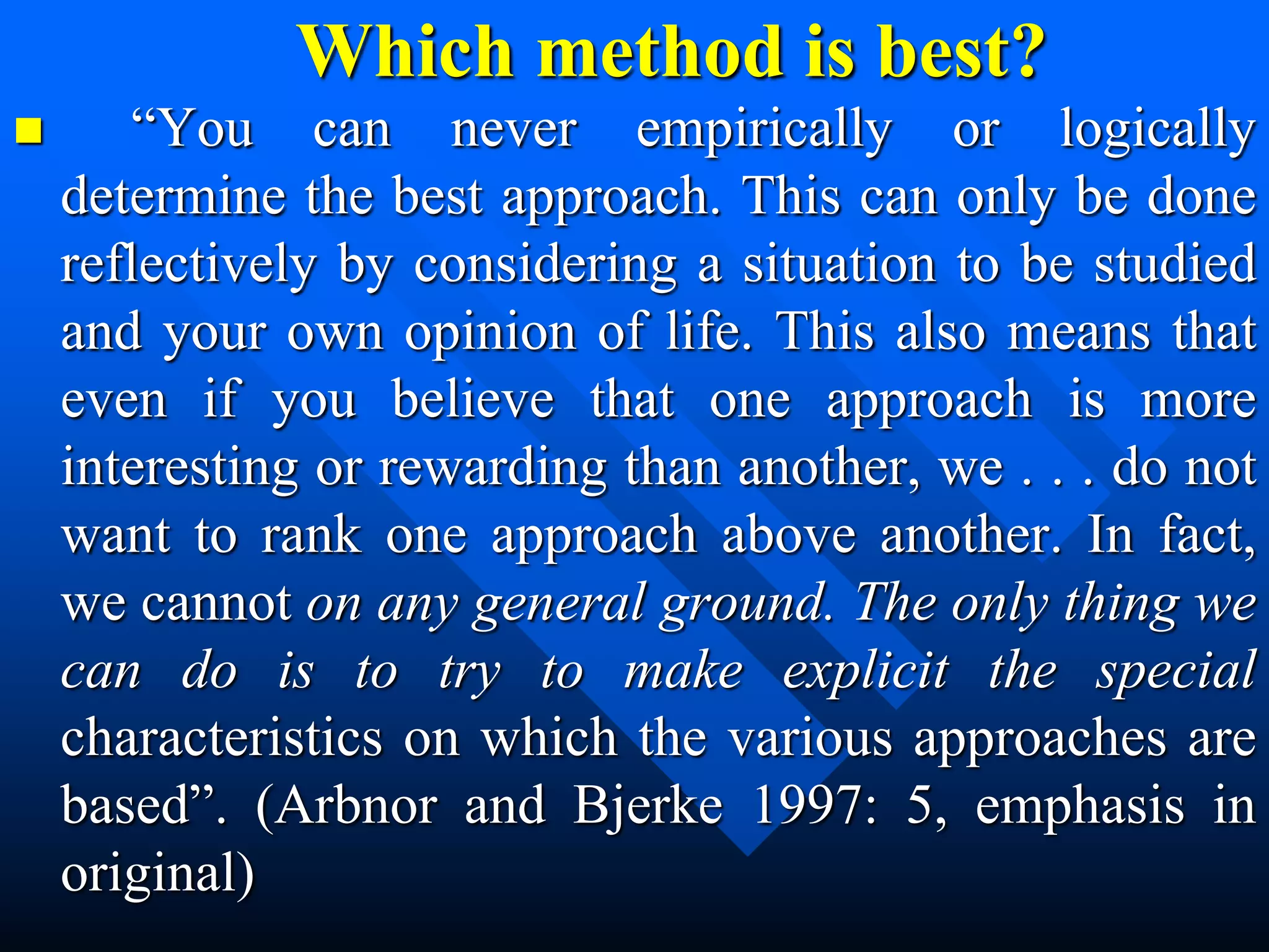 Research approaches and methods | PPT