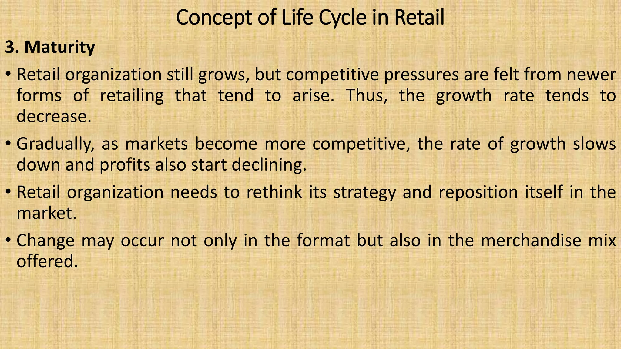 3. Theories of retailing, Retail Life Cycle | PPTX