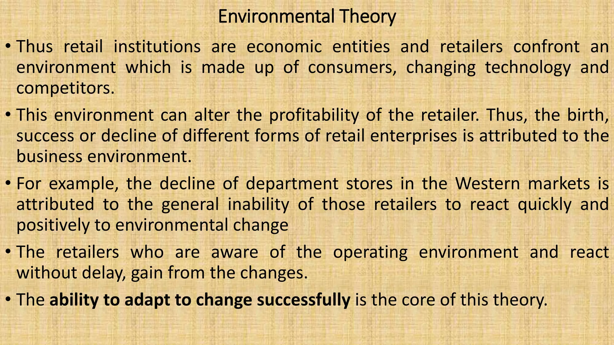 3. Theories of retailing, Retail Life Cycle | PPTX