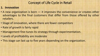 3. Theories of retailing, Retail Life Cycle | PPTX