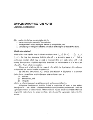 3.2.interpolation lagrange | PDF