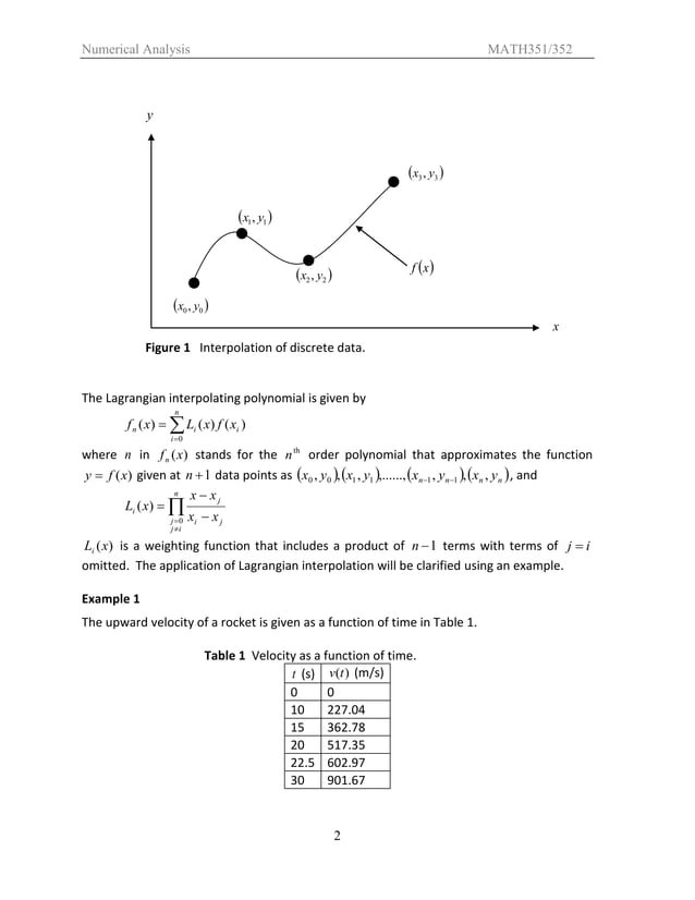 3.2.interpolation lagrange | PDF | Physics | Science