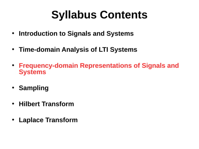 3.Frequency Domain Representation of Signals and Systems | PDF | Physics | Science
