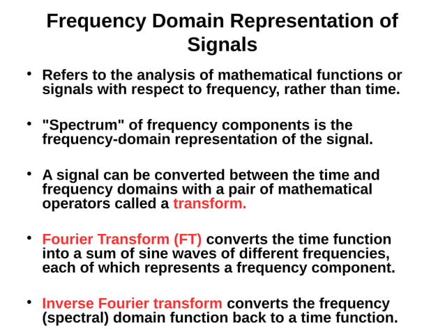 3.Frequency Domain Representation of Signals and Systems | PDF | Physics | Science